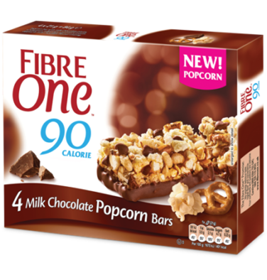 Milk Chocolate Popcorn Bars - Fibre One 90 Calorie